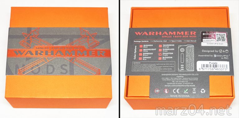 BP Mods Warhammer Mod 購入｜軽量コンパクトでオシャレな18650テクニカルMod | marz04.net